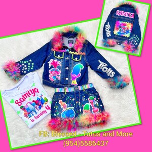 Trolls Outfit - Trolls Jeans - Trolls Denim Set - Trolls Jeans Set ...