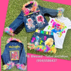 Trolls Outfit - Trolls Jeans - Trolls Denim Set - Trolls Jeans Set ...