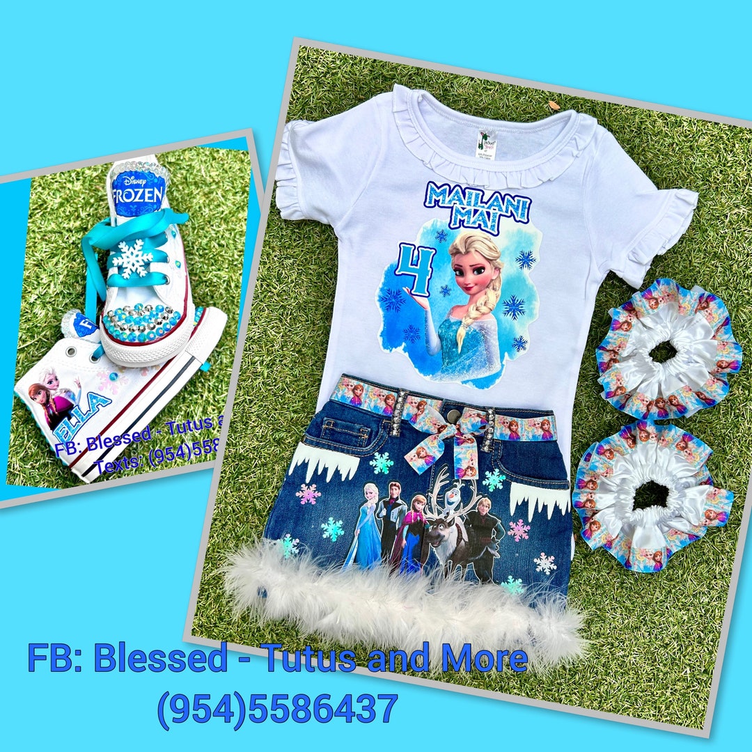 FROZEN Denim Set FROZEN Denim Outfit FROZEN Birthday Outfit - Etsy