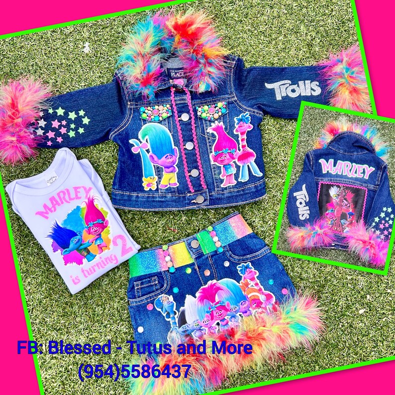 Trolls Outfit - Trolls Jeans - Trolls Denim Set - Trolls Jeans Set ...