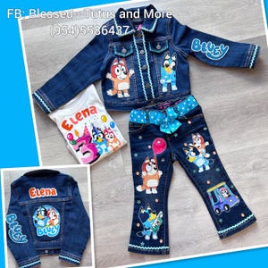Bluey Denim Outfit - Bluey Birthday Outfit READ DESCRIPTION PLEASE - Etsy
