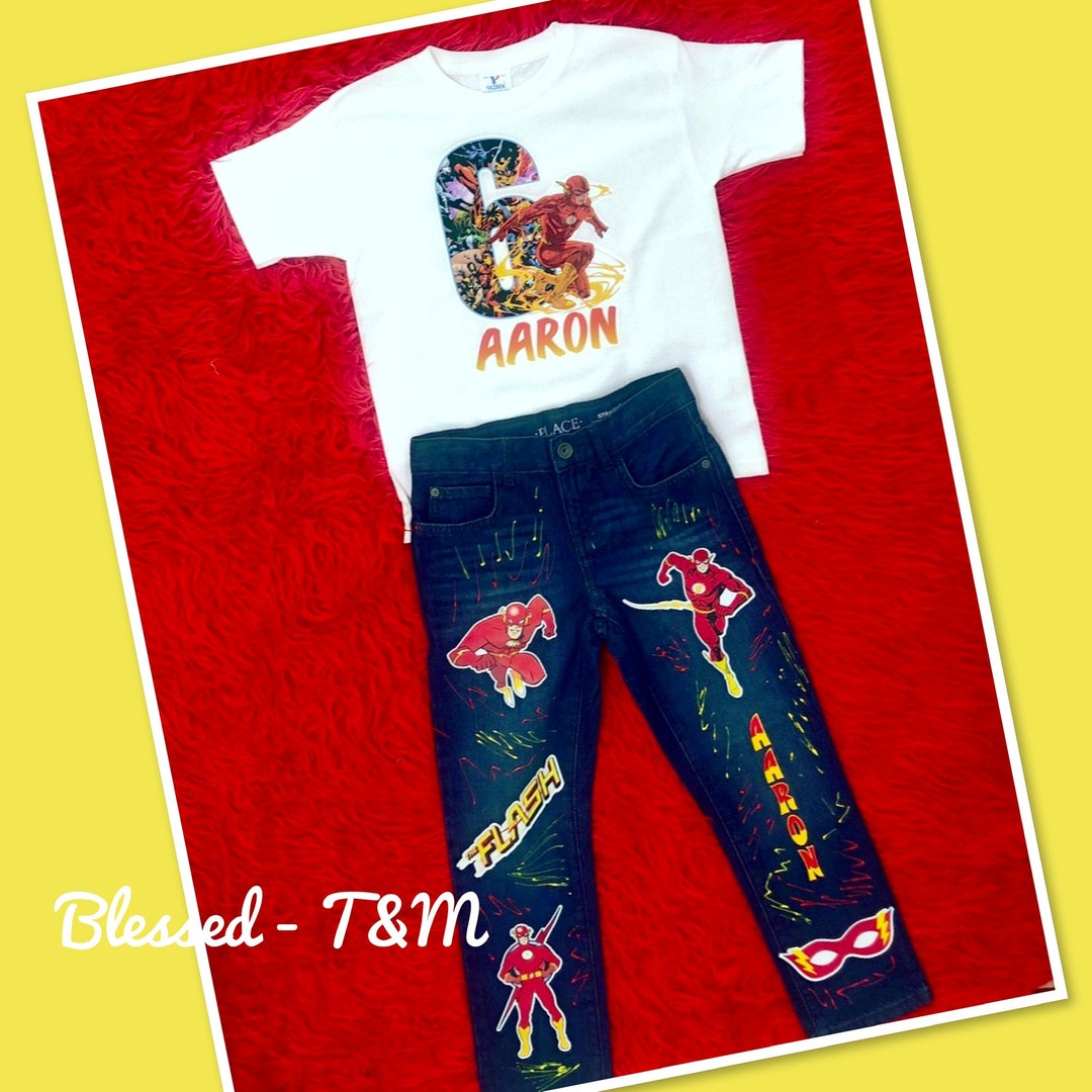 Superheroes Jeans Sets for Birthday Boys - Spiderman Jeans Set - Mario ...
