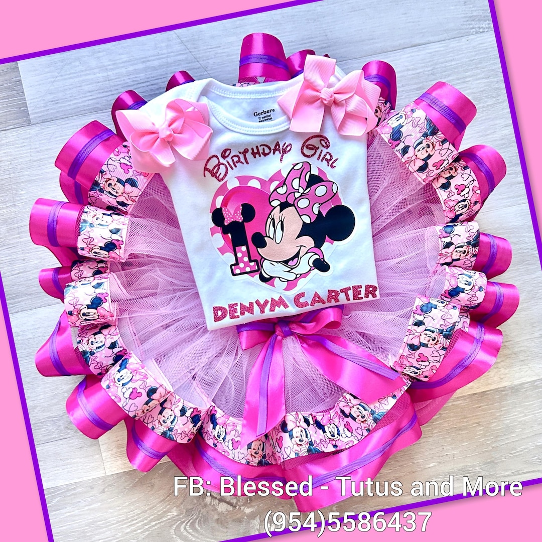 Minnie Mouse Tutu Set - Tutu Set - Custom Tutu Set - Multicolor Tutu ...