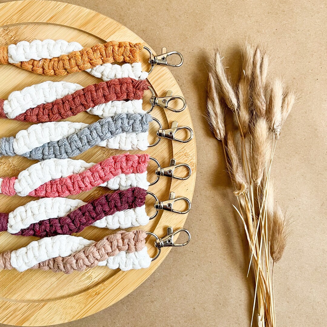 Macrame Keychains I Twisted Keychains I Boho Macrame Keychains I Boho ...