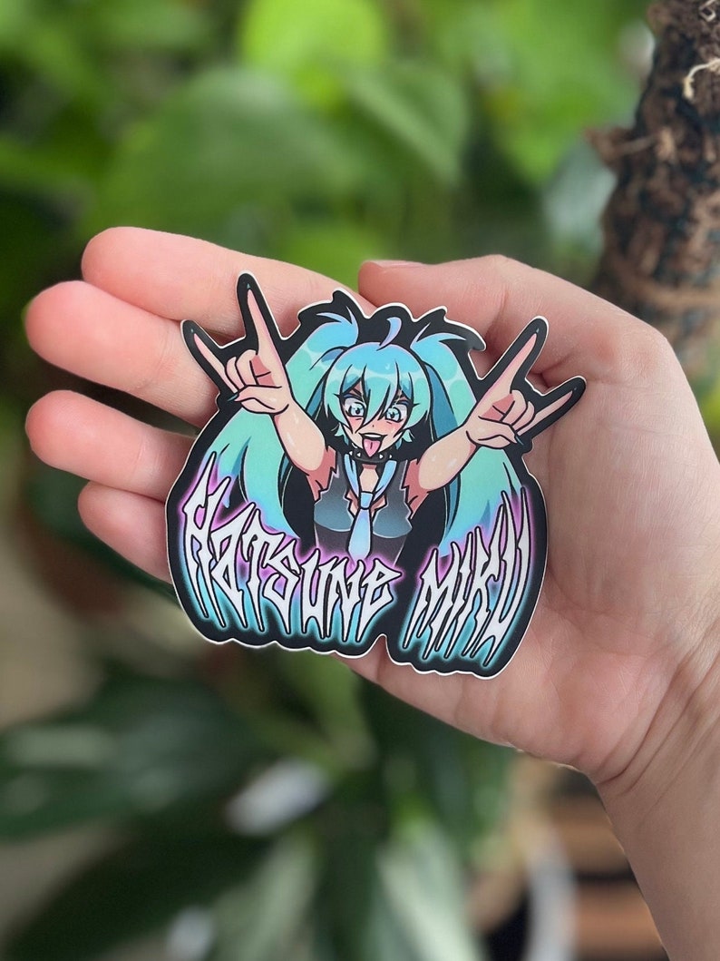 Hatsune Miku Vinyl Sticker Miku Laptop Sticker Rock Hatsune Miku ...