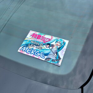 Hatsune Miku Bumper Sticker | Funny Miku Sticker | Anime Vocaloid Car ...