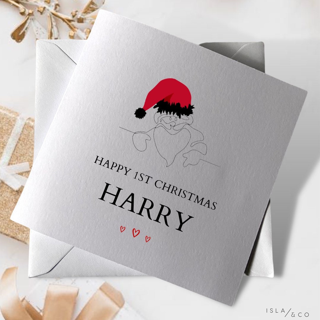 Personalised Happy First Christmas Santa Card Christmas - Etsy