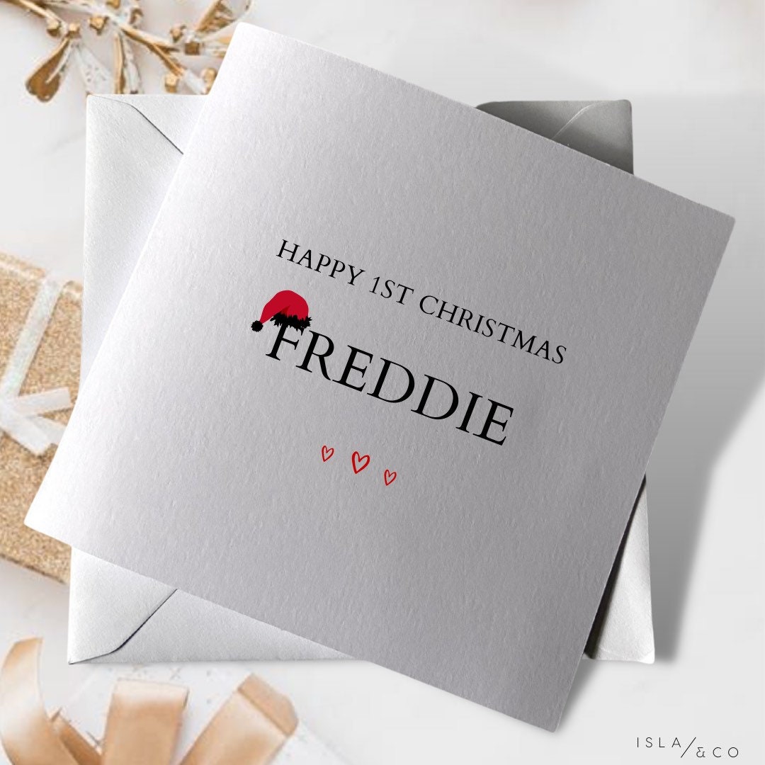 Personalised Happy 1st Christmas Card Christmas Cards Christmas Gifts ...