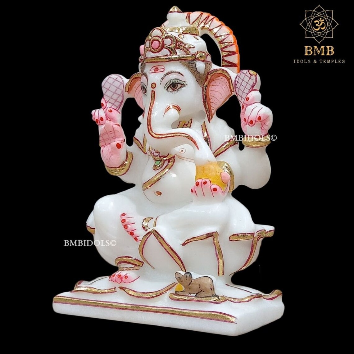 Ganesha Statue Marble Ganesh Murti Made in Pure Makrana | Etsy