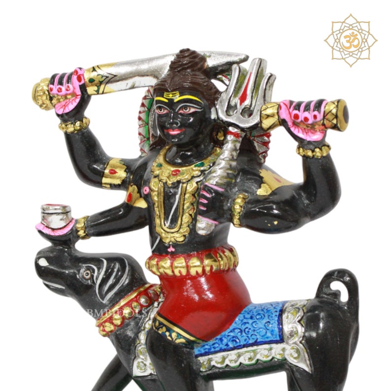 Kal Bhairav Baba Statue Black Stone Kal Bhairav Murti Made in - Etsy
