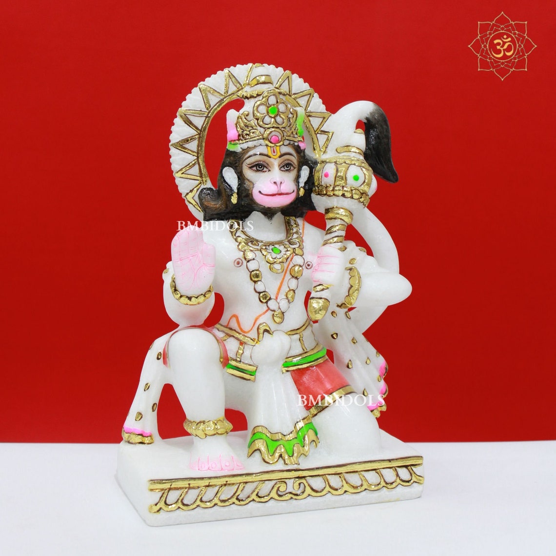 Hanuman Statue, Marble Hanuman Murti in Small in 9inch for Home and ...
