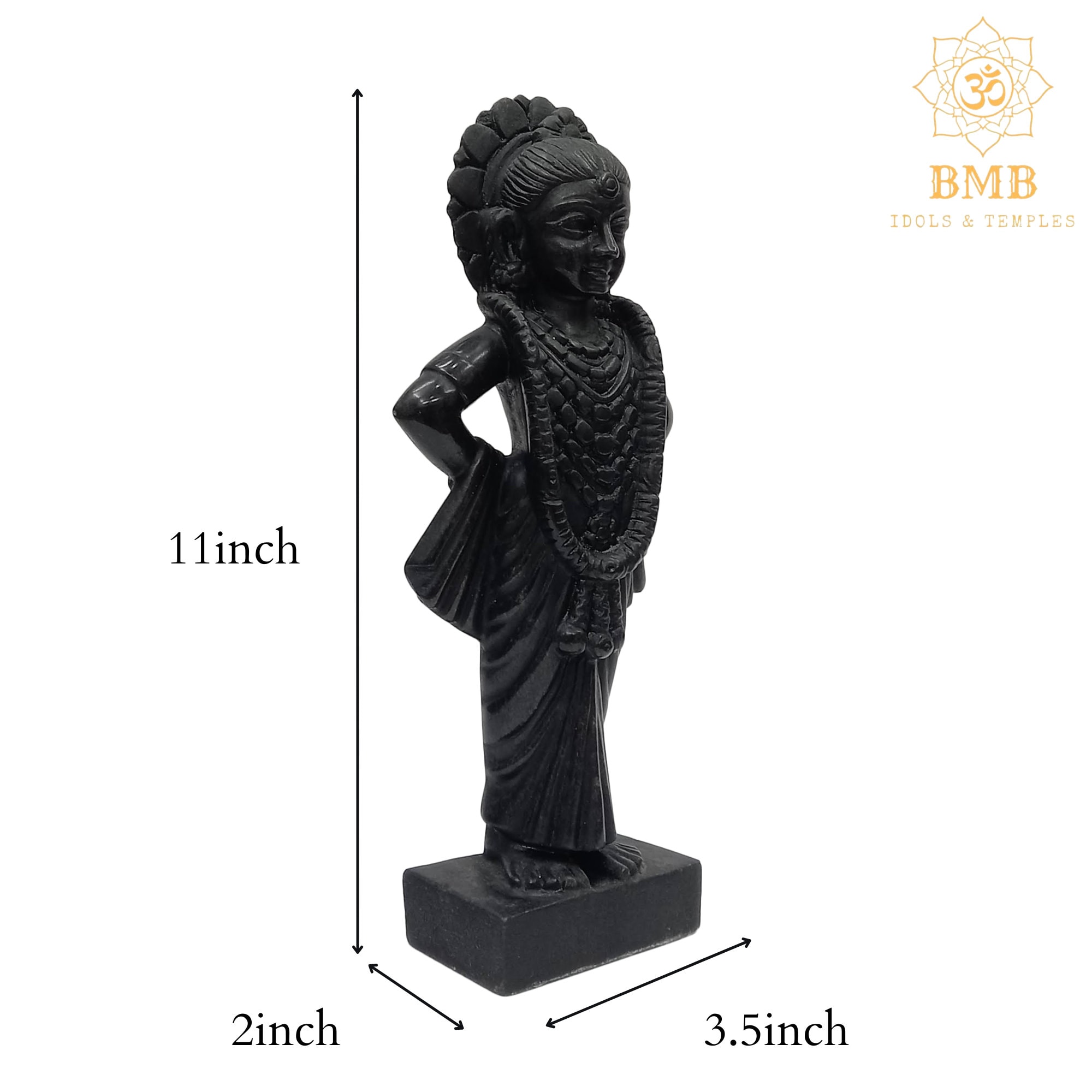 Vitthal Rukmini Statue, Black Vitthal Rukmini Statue Made in Pure Black ...