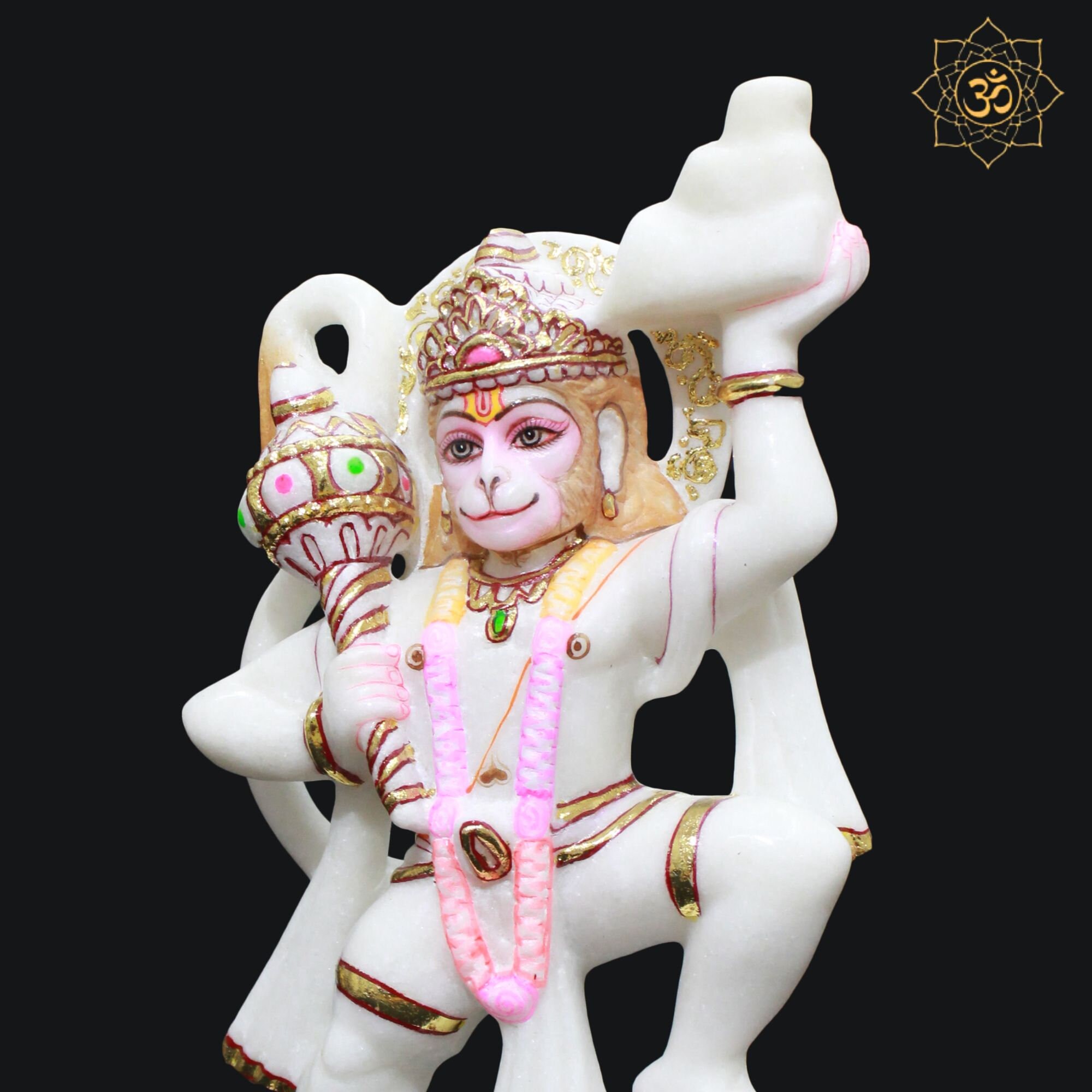 Hanuman Statue, Marble Hanuman Statue in Pure White Natural Marble in ...