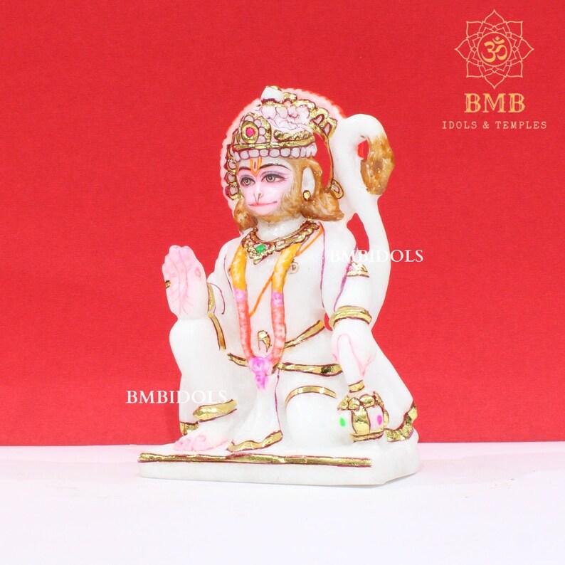 Hanuman Statue Marble Hanuman Murti in Small in 6inch for | Etsy