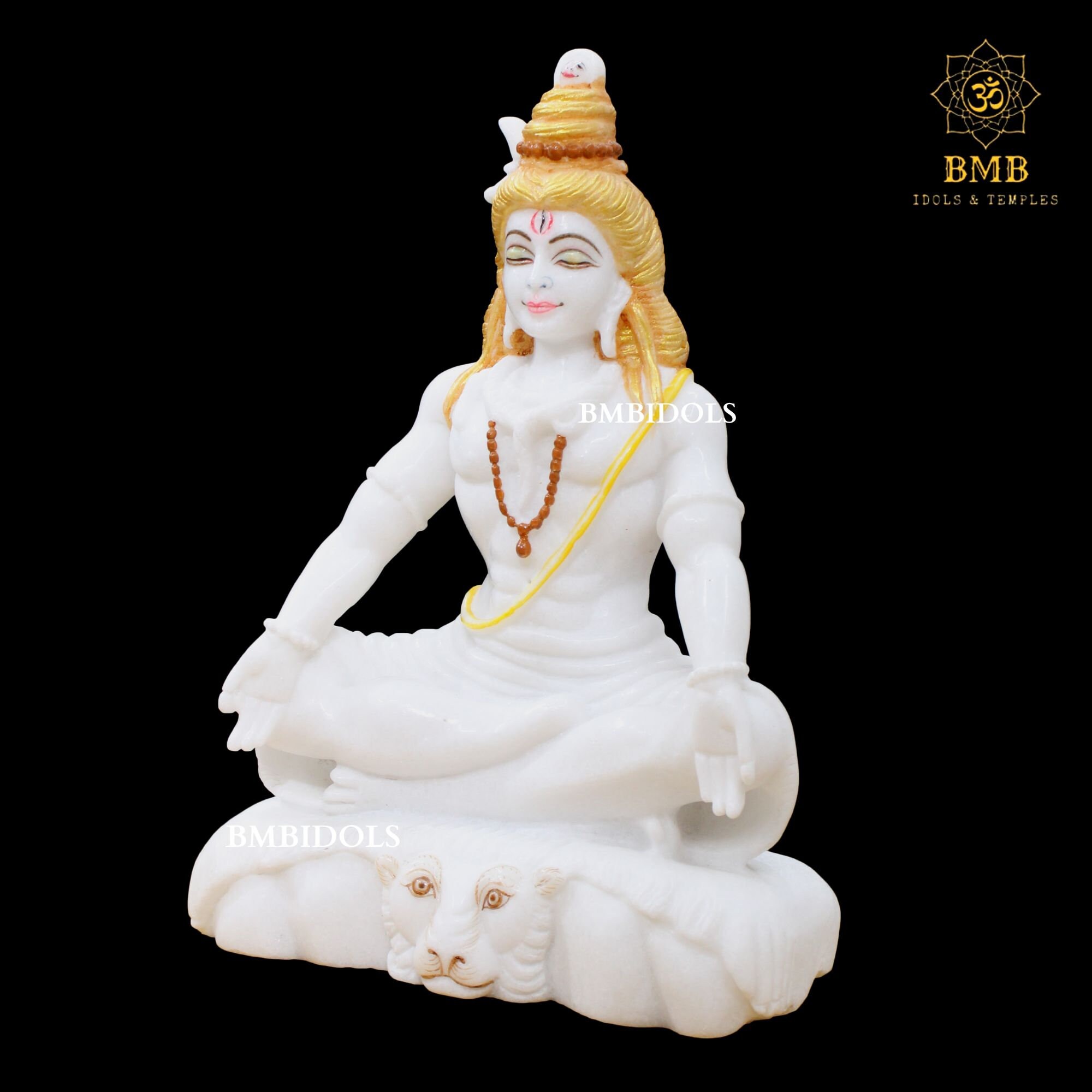 Shiva Statue, Marble Shiva Murti Made in White Makrana Marble for Home ...