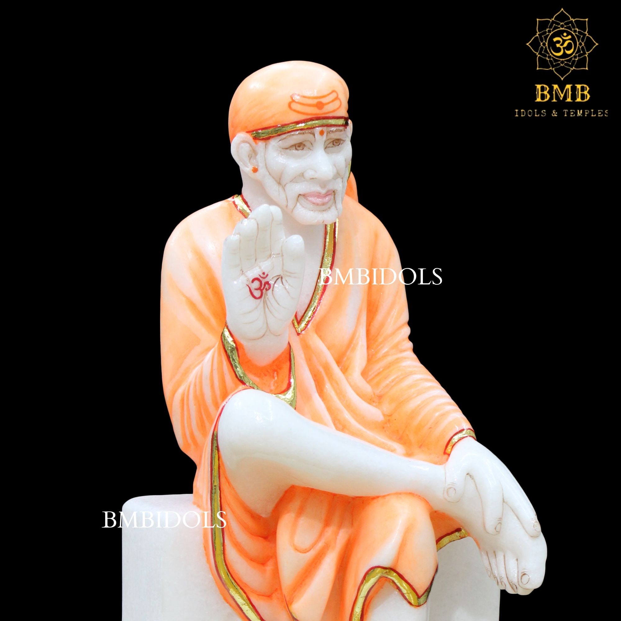 Sai Baba Statue, Marble Sai Baba Idol Made in Natural White Marble in ...