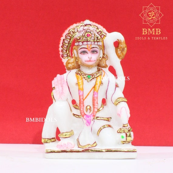 Hanuman Statue Marble Hanuman Murti in Small in 6inch for | Etsy