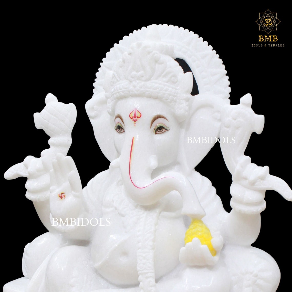 Ganesh Statue Marble Ganesh Murti Made in Makrana White - Etsy