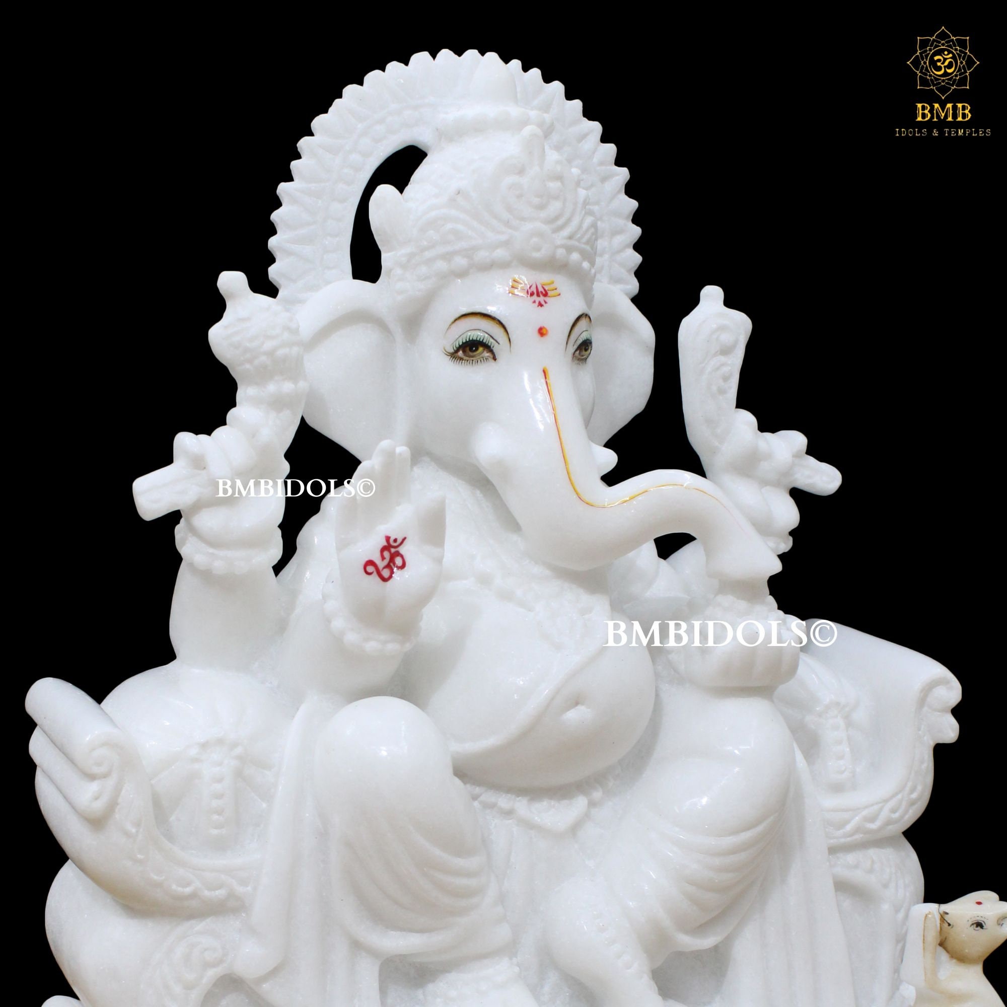 Ganesh Statue, Marble Ganesha Statue Made in Natural White Marble in ...
