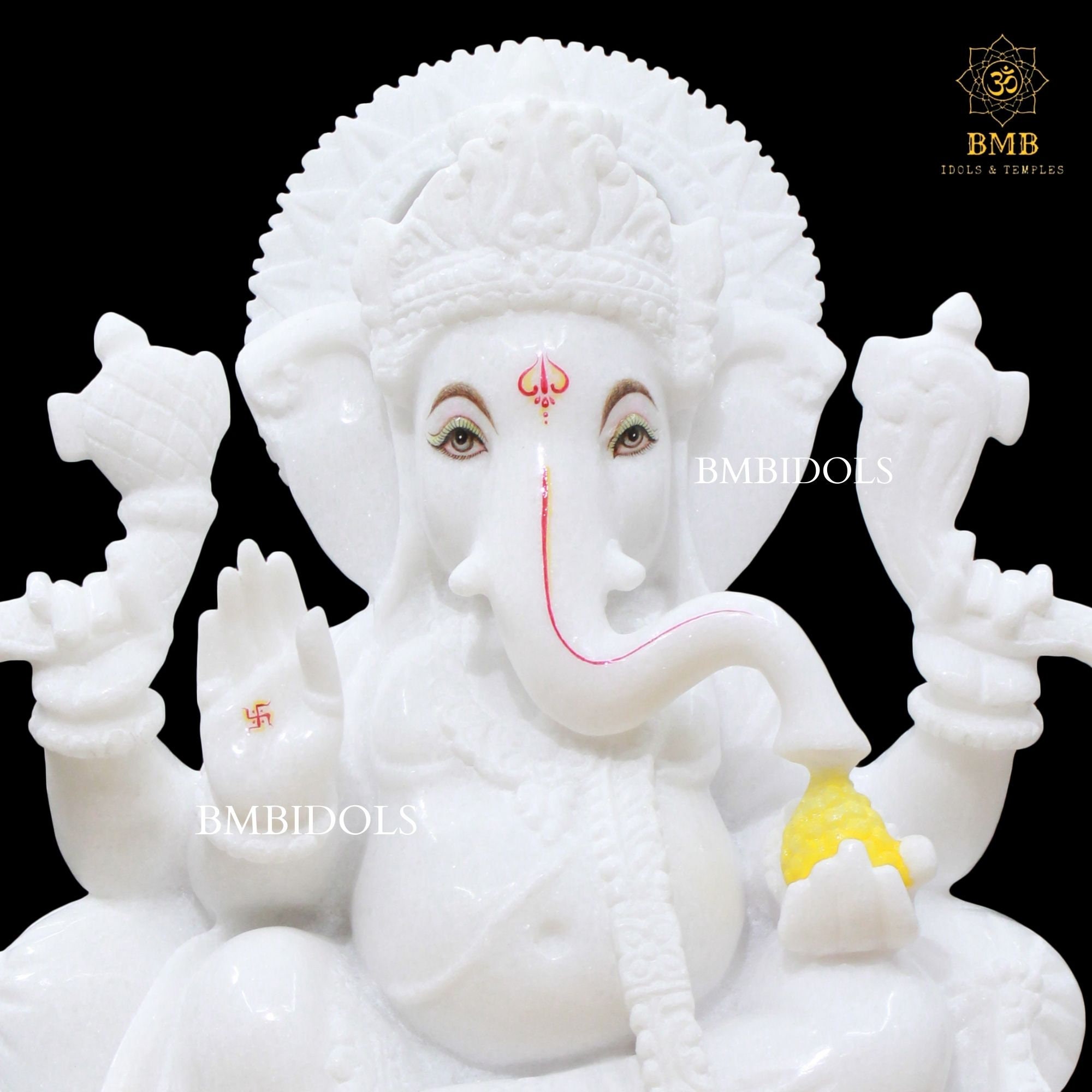 Ganesh Statue Marble Ganesh Murti Made in Makrana White - Etsy