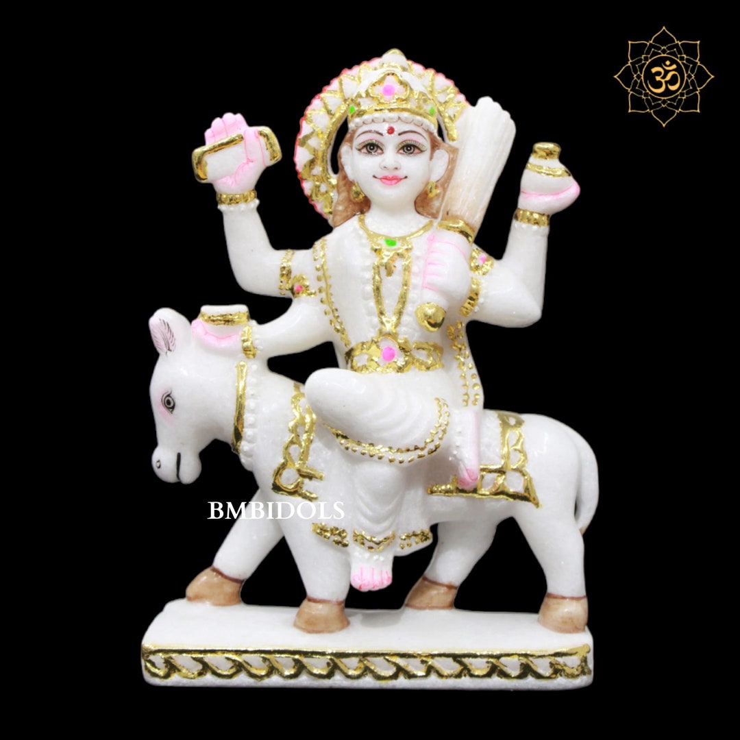 Shitala Maa Murti, Marble Shitala Statue in 9inches for Homes and ...
