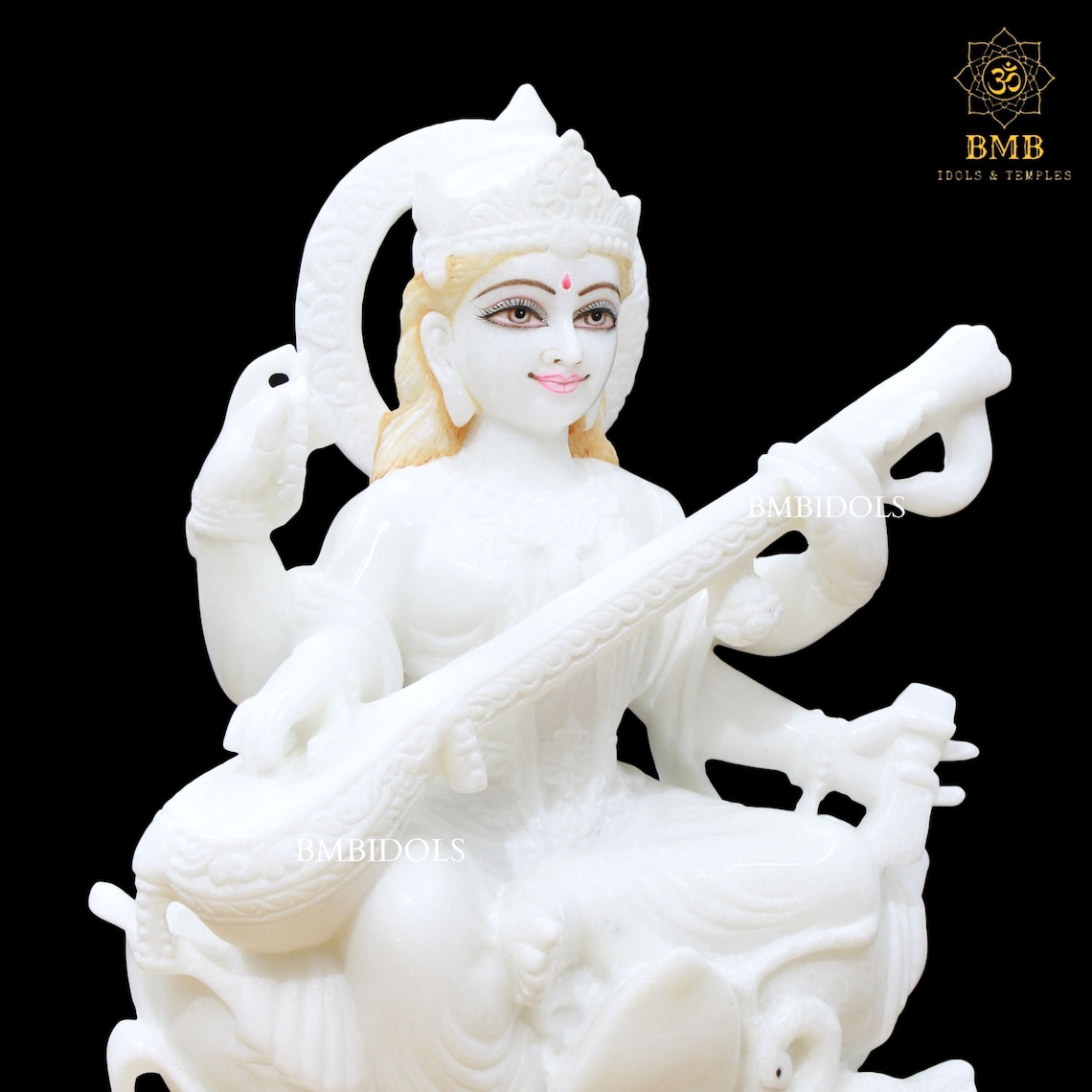 Saraswati Mata Statue Marble Saraswati Maa Murti Made in - Etsy