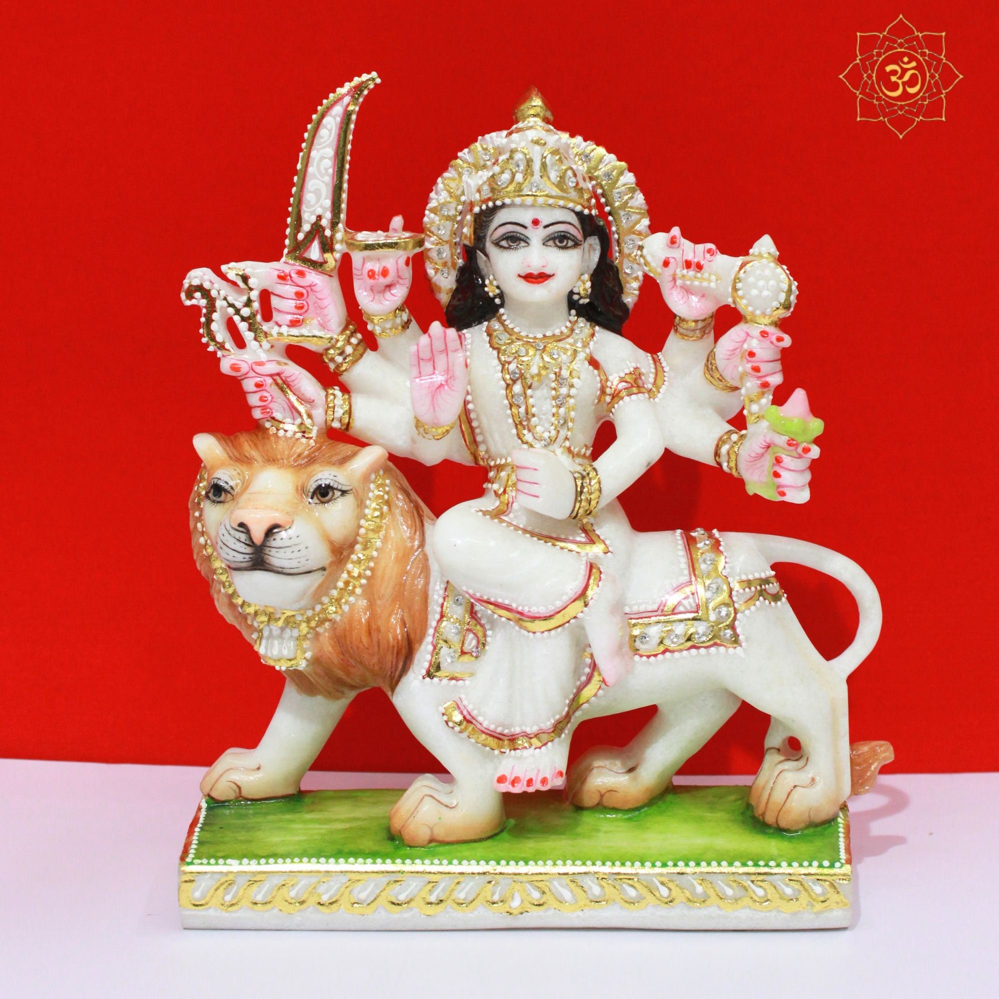 Durga Statue, Marble Durga Maa Statue Made in 12inches Makrana Marble ...