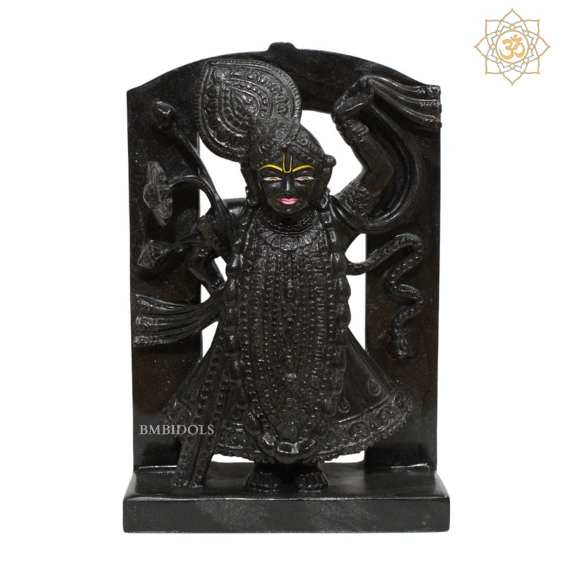 Shrinath Ji Statue, Blackstone Srinath Ji Statue Made in Natural Stone ...