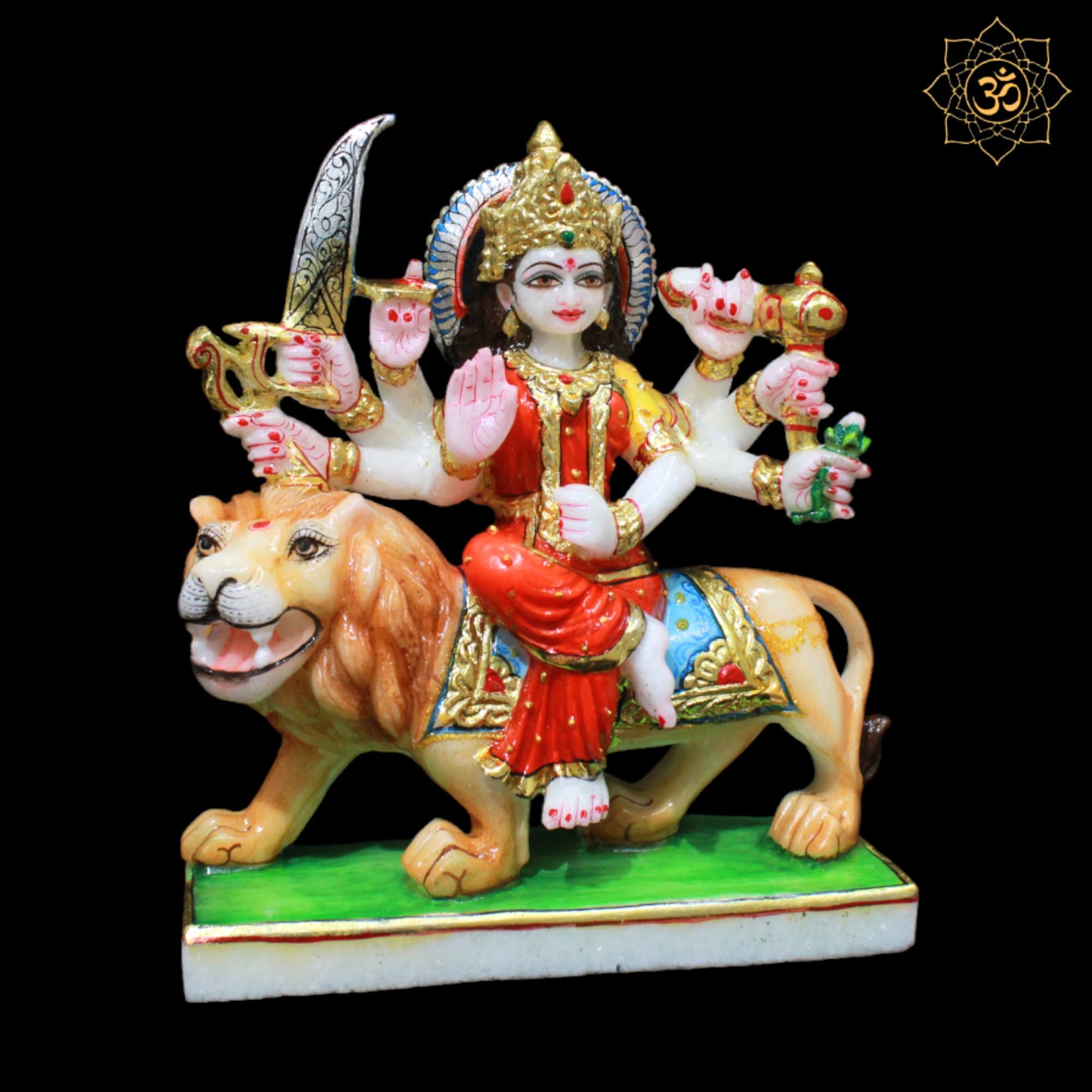 Durga Statue, Marble Durga Maa Statue Made in Natural Marble in 9inches ...