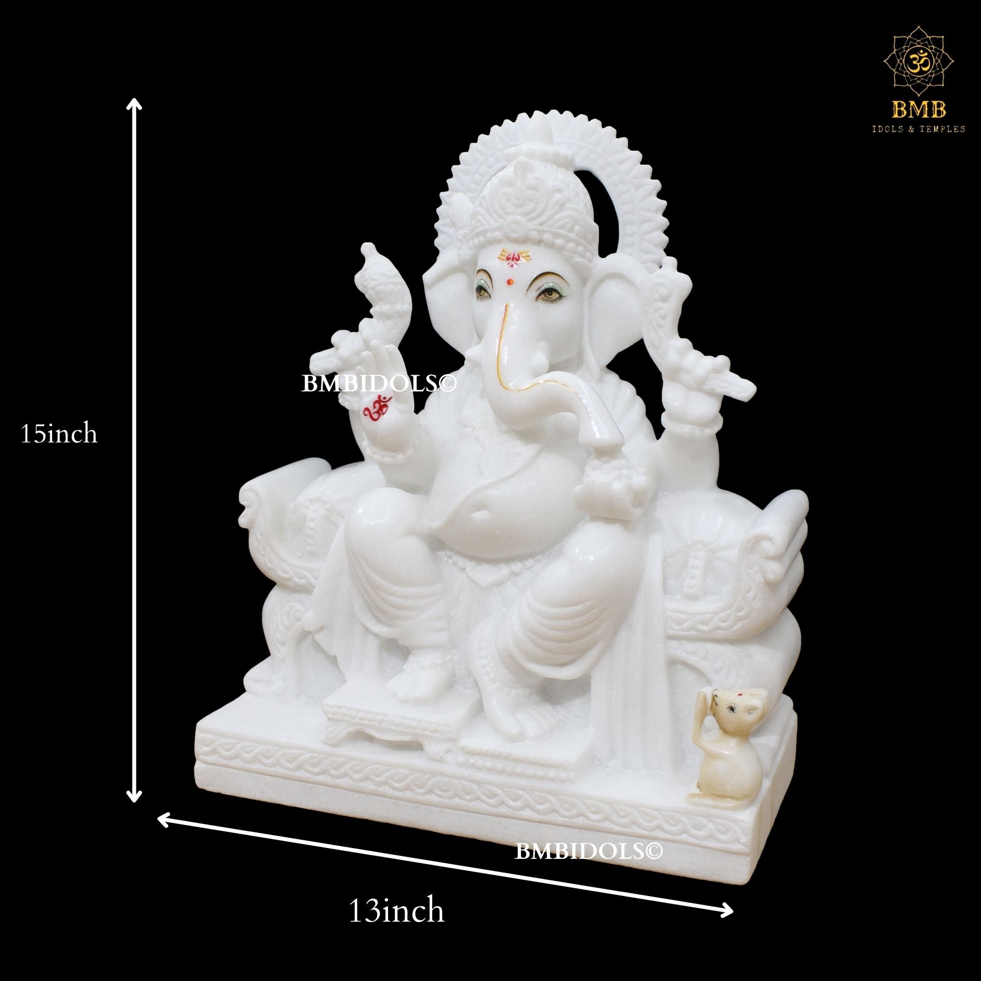 Ganesh Statue, Marble Ganesha Statue Made in Natural White Marble in ...