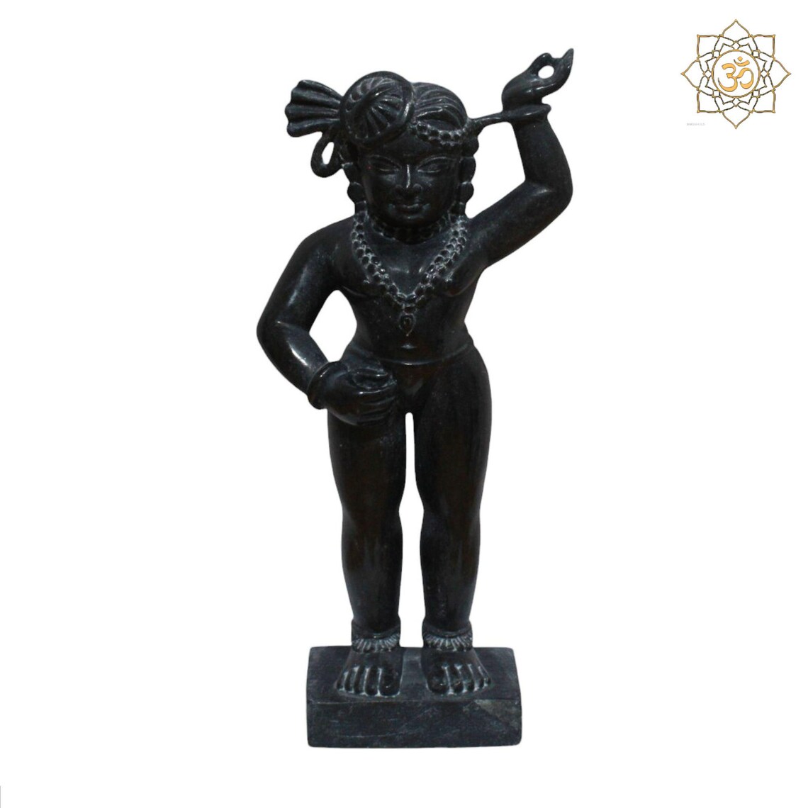 Blackstone Shrinathji Statue, Krishna Idol, 12 Inch Natural Stone - Etsy