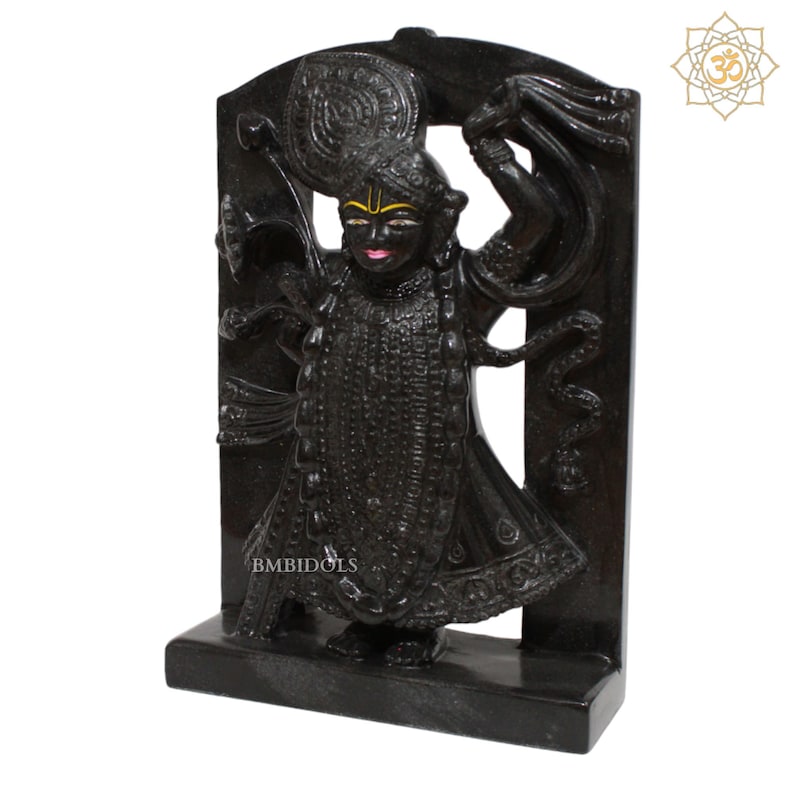 Shrinath Ji Statue, Blackstone Srinath Ji Statue Made in Natural Stone ...