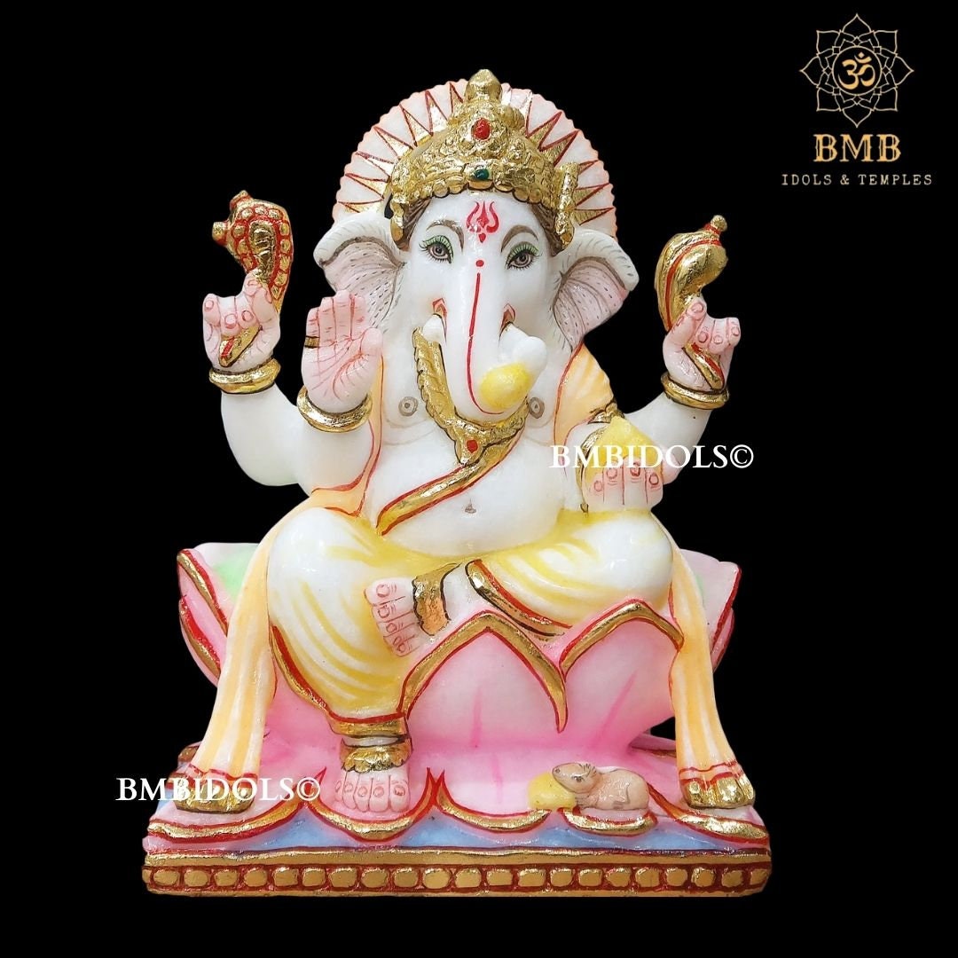 Ganesh Idol, Marble Ganesh Statue Made in Makrana Marble for Home and ...