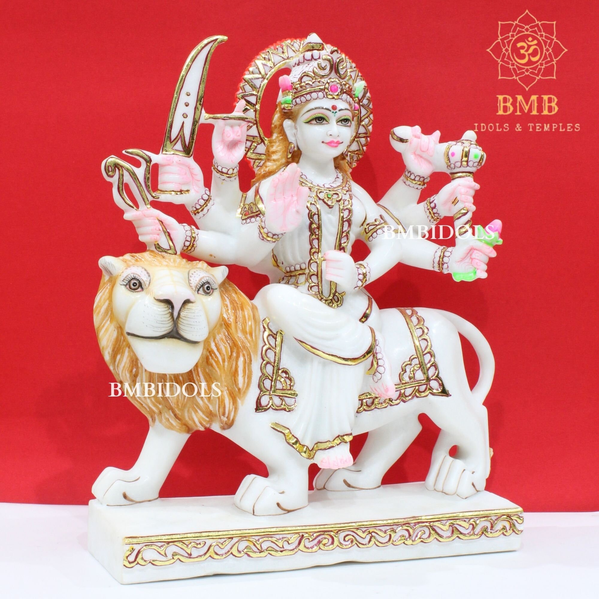 Durga Statue, Marble Durga Maa Statue Made in 15inches Makrana Marble ...