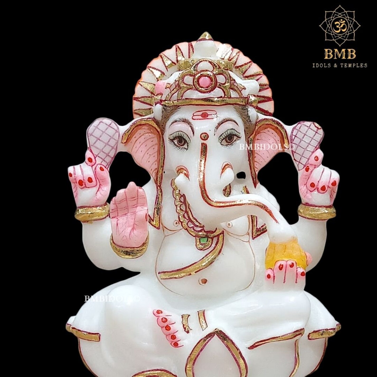 Ganesha Statue Marble Ganesh Murti Made in Pure Makrana | Etsy