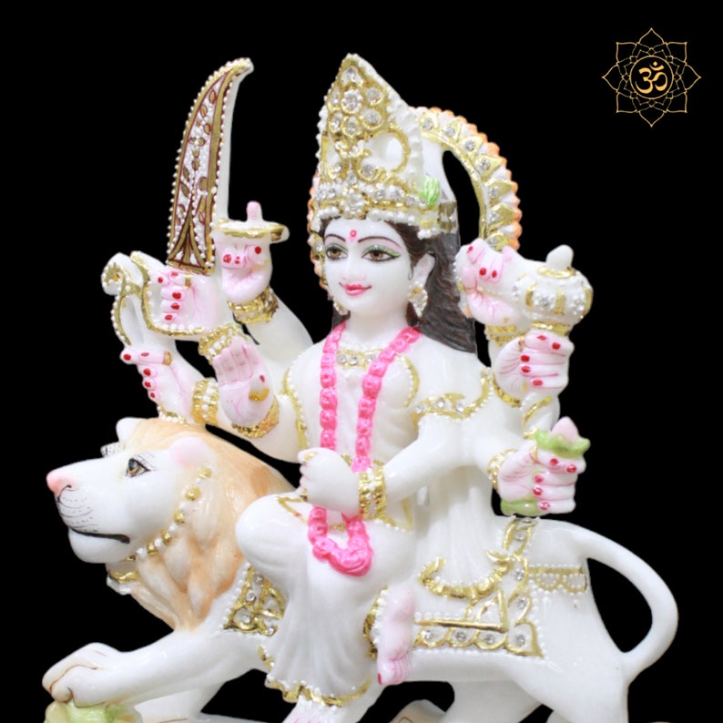 Durga Statue Marble Durga Maa Statue Made in 12inches Makrana - Etsy