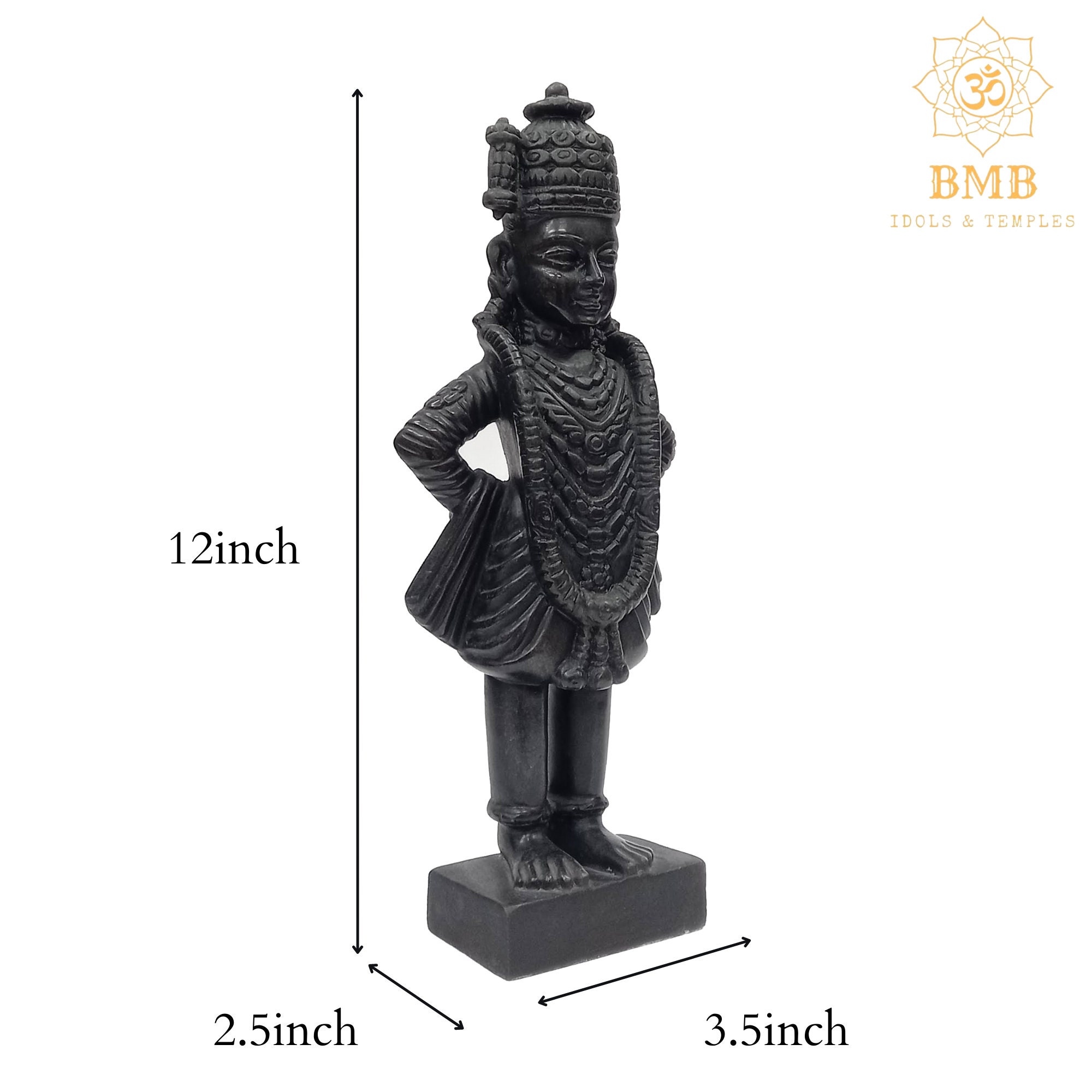 Vitthal Rukmini Statue, Black Vitthal Rukmini Statue Made in Pure Black ...