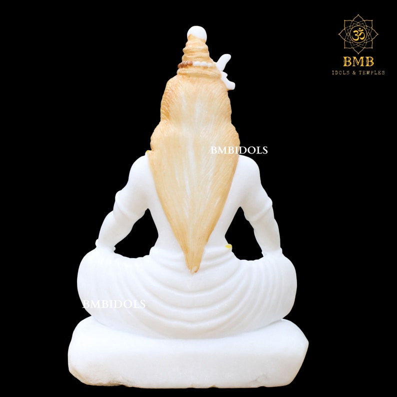 Shiva Statue, Marble Shiva Murti Made in White Makrana Marble for Home ...