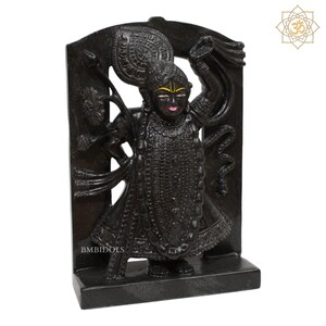 Shrinath Ji Statue, Blackstone Srinath Ji Statue Made in Natural Stone ...