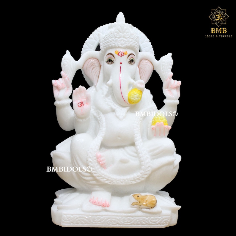 Ganesh Statue Marble Ganesh Statue Made in Natural White - Etsy