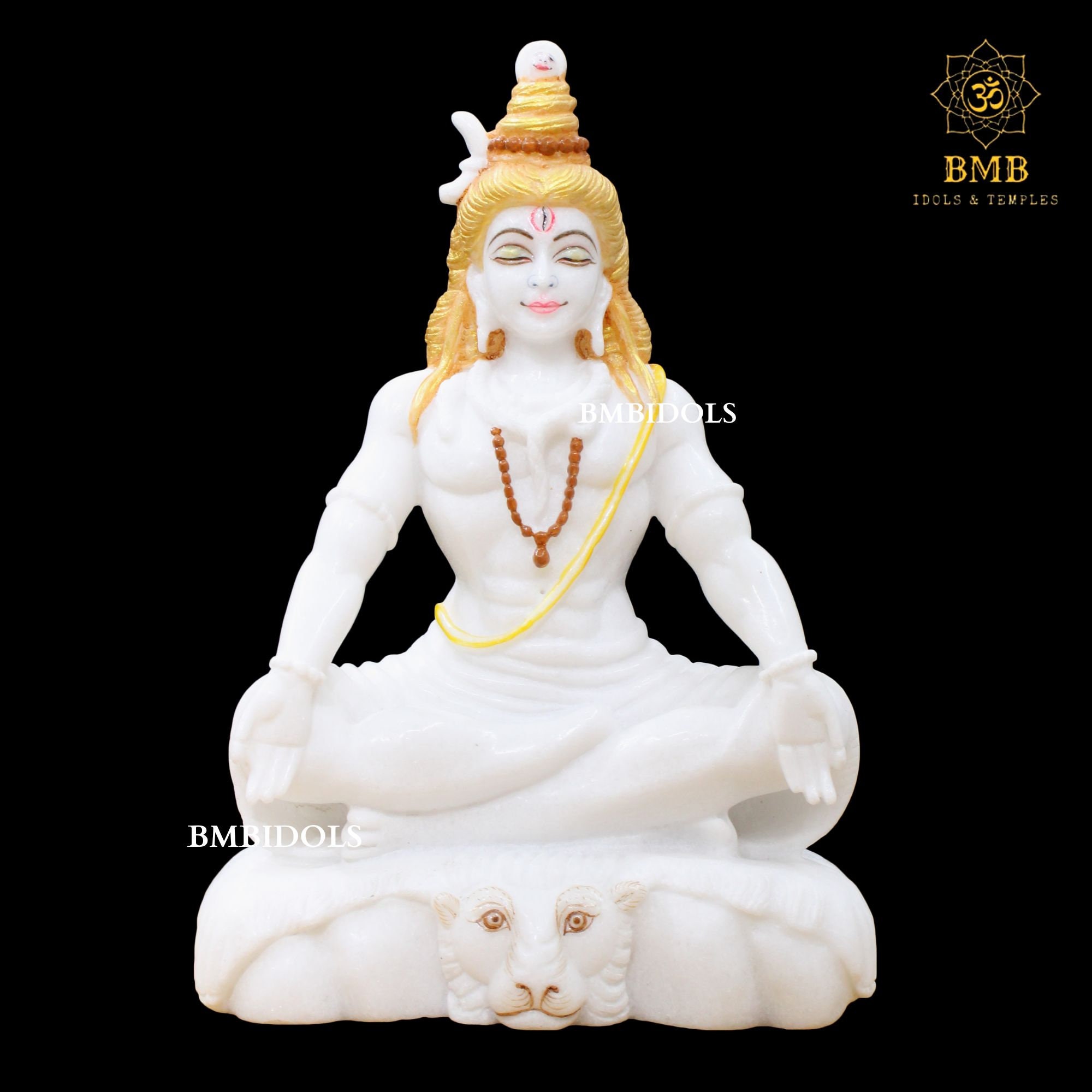 Shiva Statue, Marble Shiva Murti Made in White Makrana Marble for Home ...