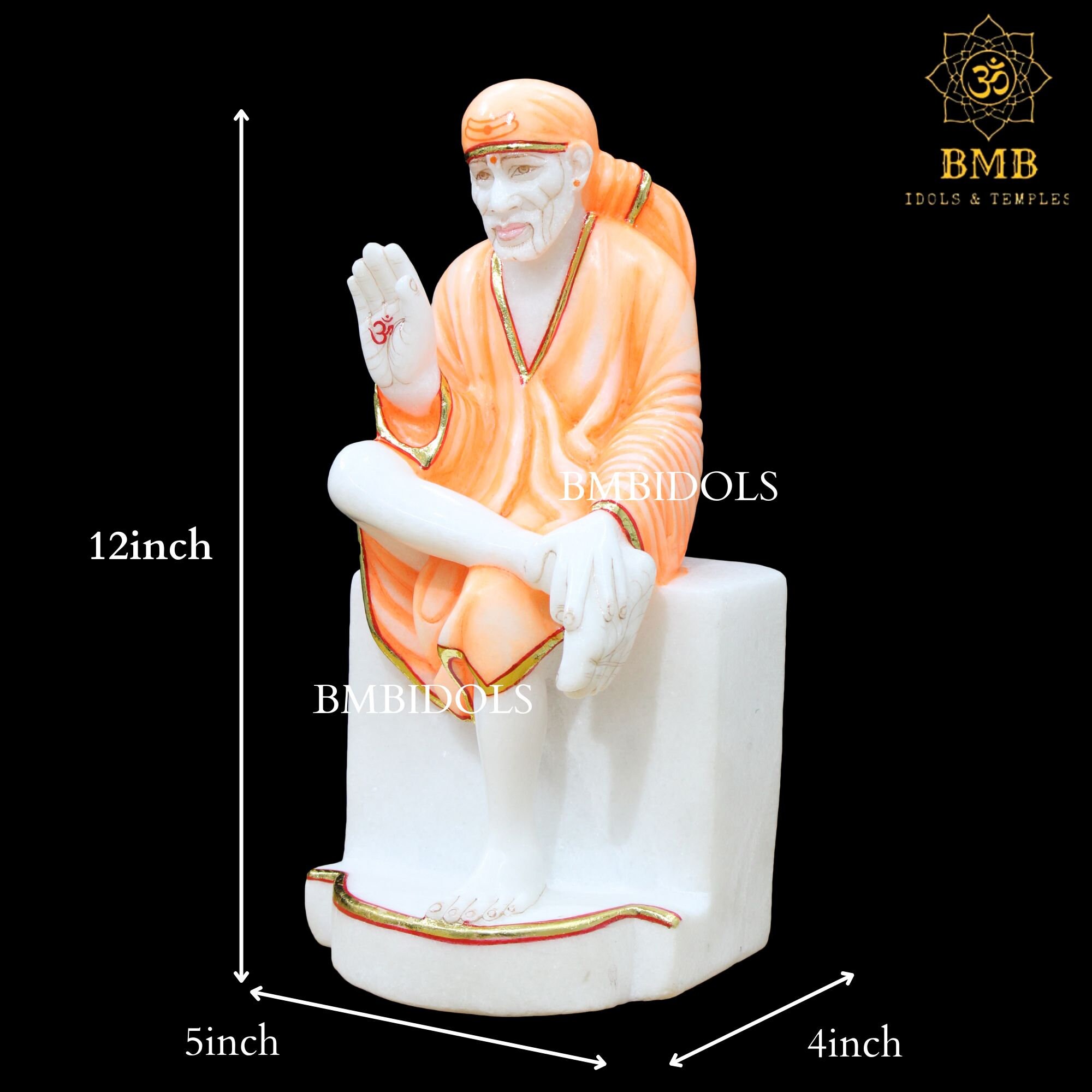 Sai Baba Statue Marble Sai Baba Idol Made in Natural White - Etsy