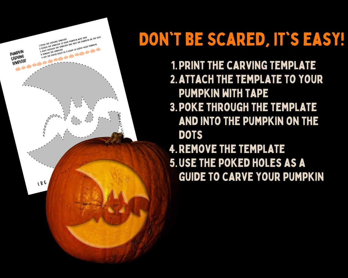 DIY Halloween Decor, Pumpkin Carving Stencil Bundle, Popular Right Now ...