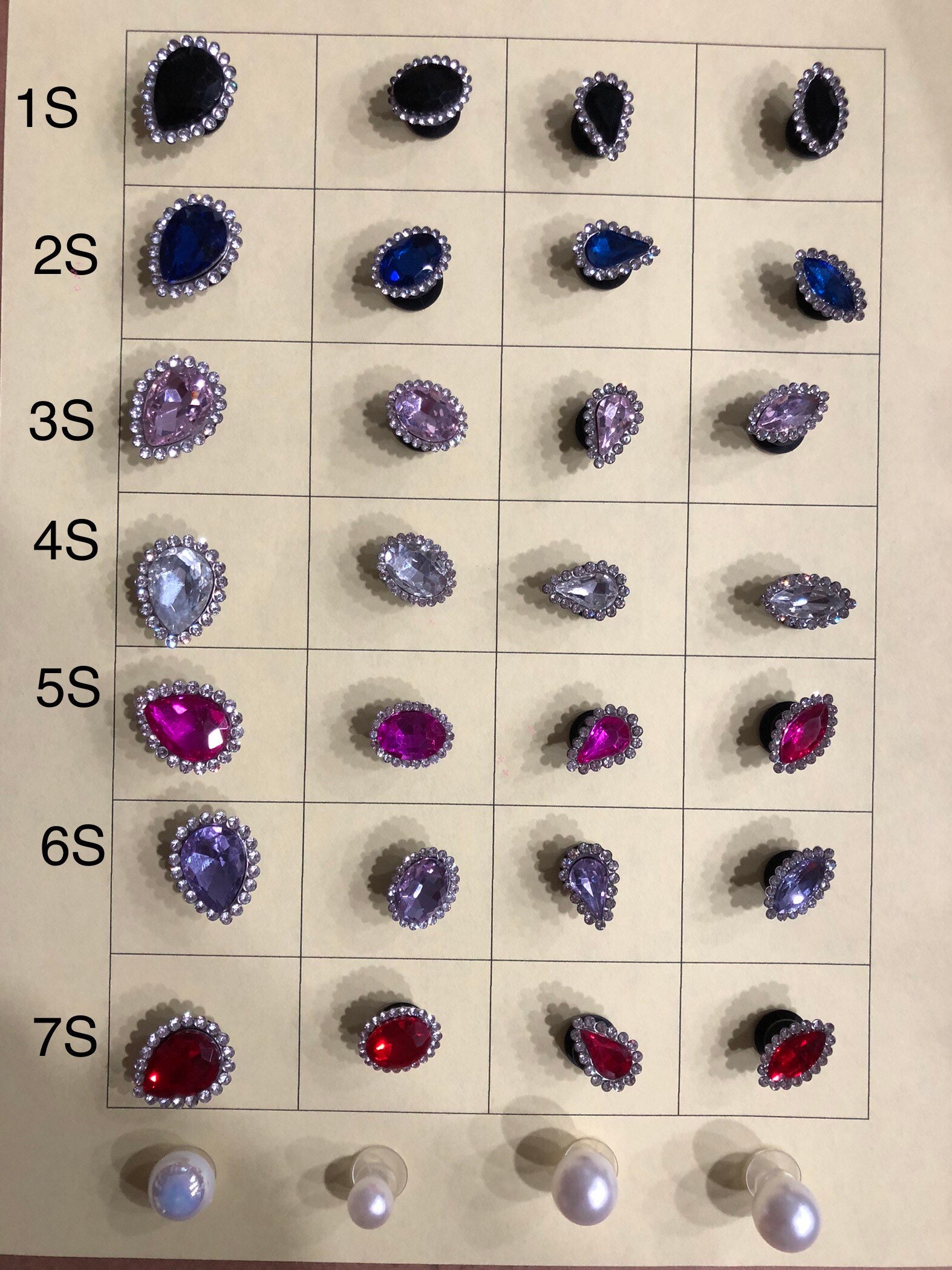 10 Pc Pearl Croc Set Bling Rhinestone Croc Charms | Etsy