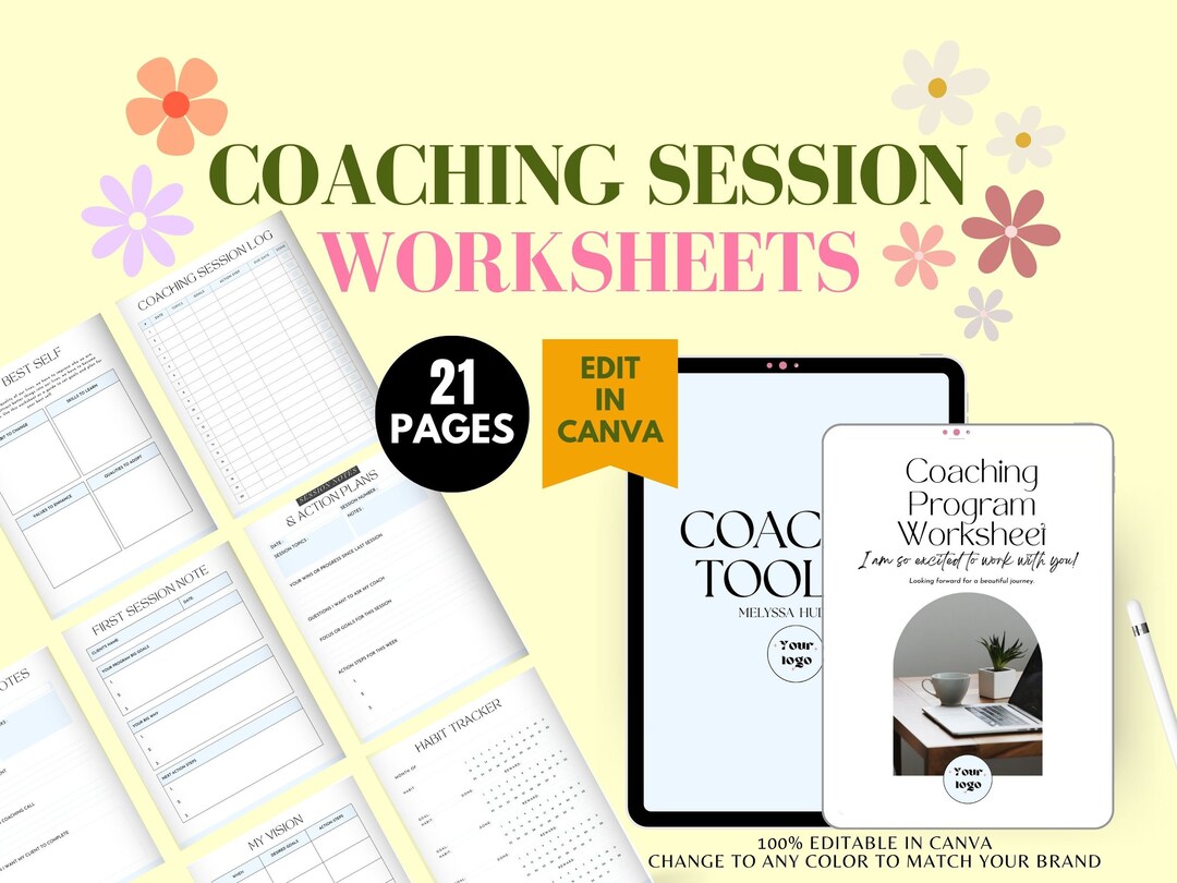 Coaching Session Worksheets | Coaching Toolkit | Coaching Worksheet ...