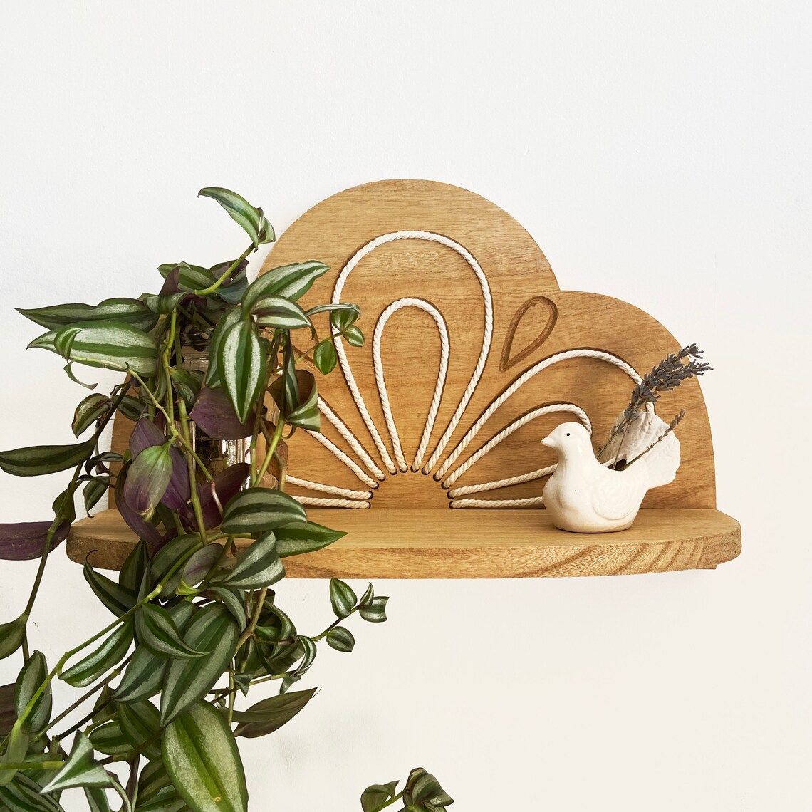 Daisy Shaped Wood Shelf 70s Inspired Retro Deco Wall - Etsy