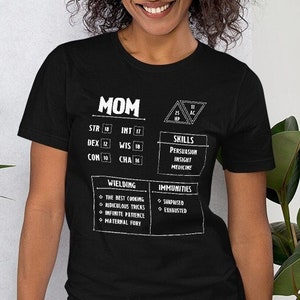 Mom Character Sheet Dnd Dungeon Mom Shirt Fun TTRPG D&D - Etsy