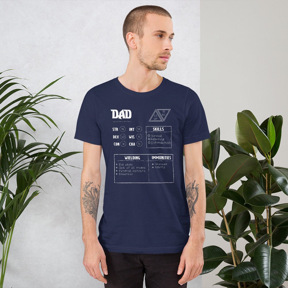 Dad Character Sheet | Dnd Dad Shirt | Dnd Dungeon Dad Shirt | D&D ...