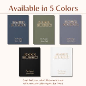 Family Game Night Score Book, Personalized Game Gifts, Score Keeping ...