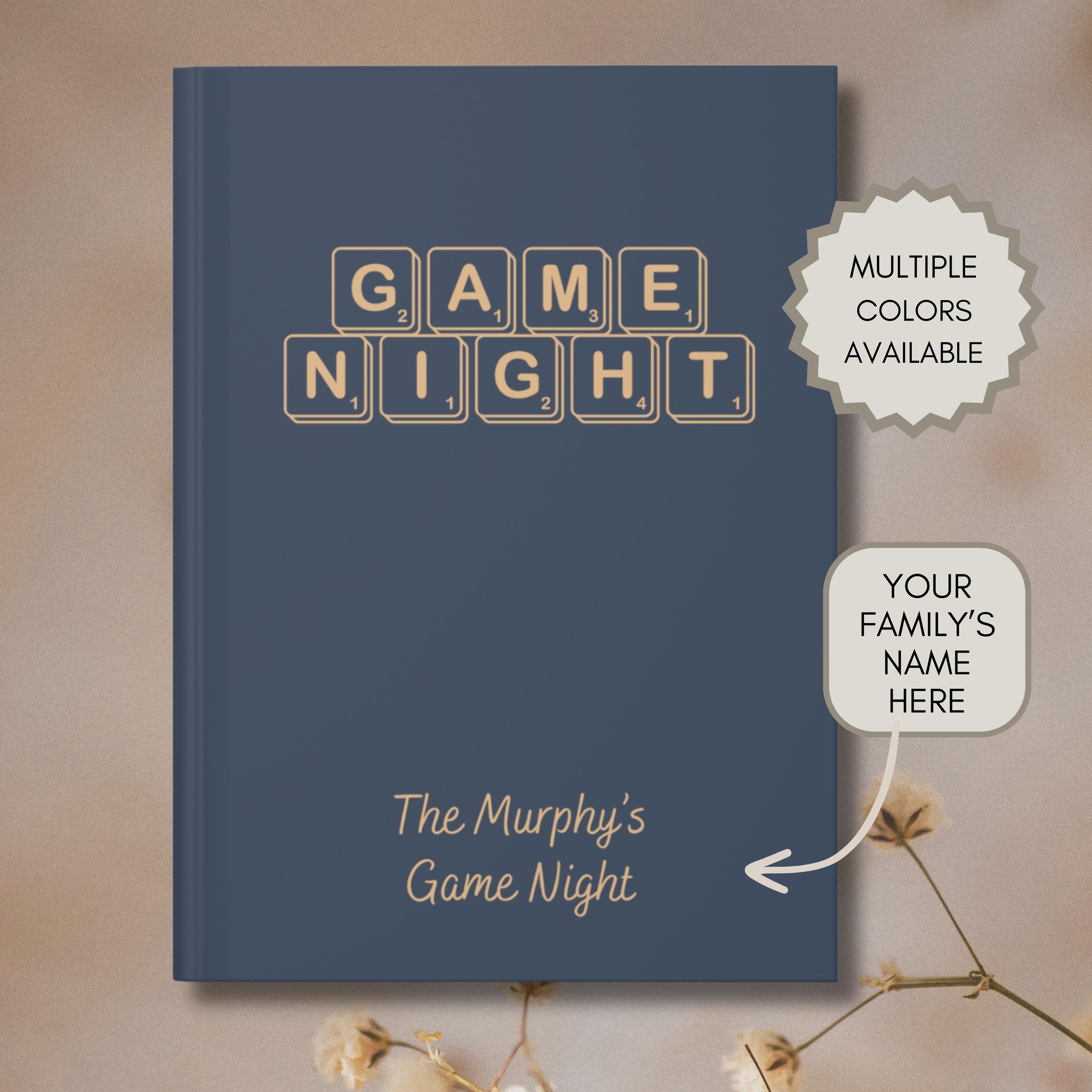 Family Game Night Score Book, Personalized Game Gifts, Score Keeping ...